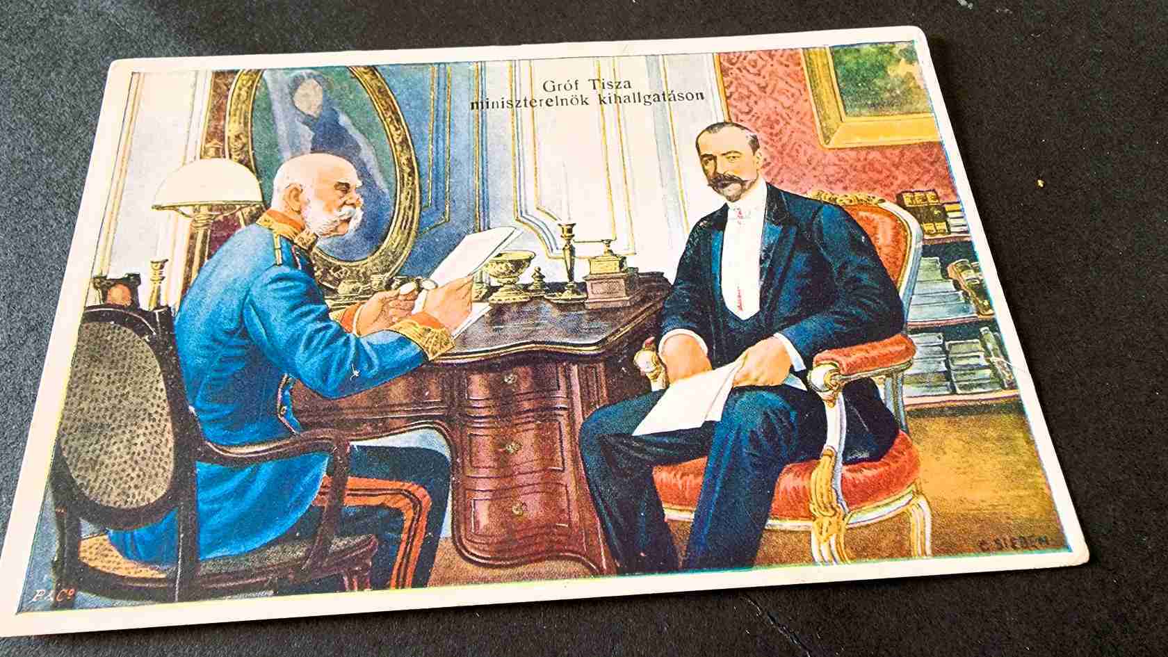 cca 1916 FERENC JÓZSEF KIHALLGATÁS GRÓF TISZA ISTVÁN MINISZTERELNÖK ...