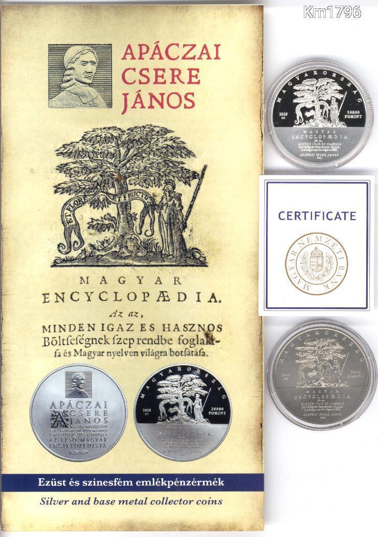 Apáczai Csere János 20000 + 3000 forint 2025 érmepár - bontatlan ...