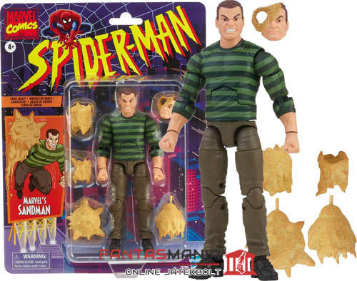 16cm-es Marvel Legends figura Animated Sandman / Homokember figura ...