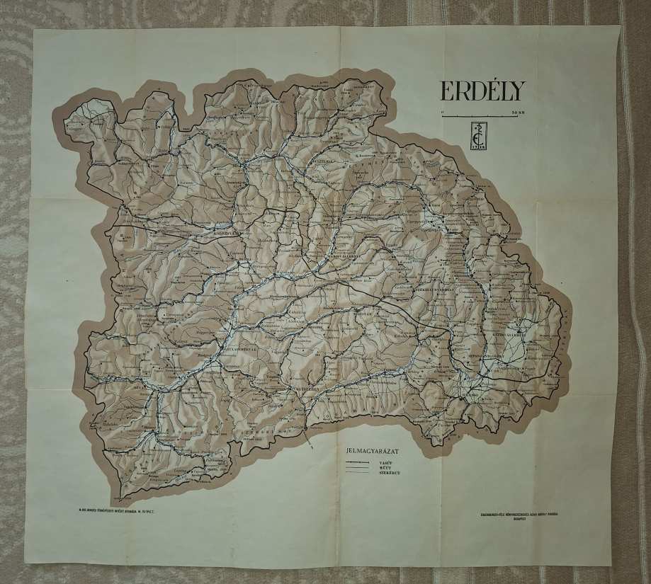 Erdély térképe 1942, Magyar Királyi Honvéd Térképészeti Intézet ...