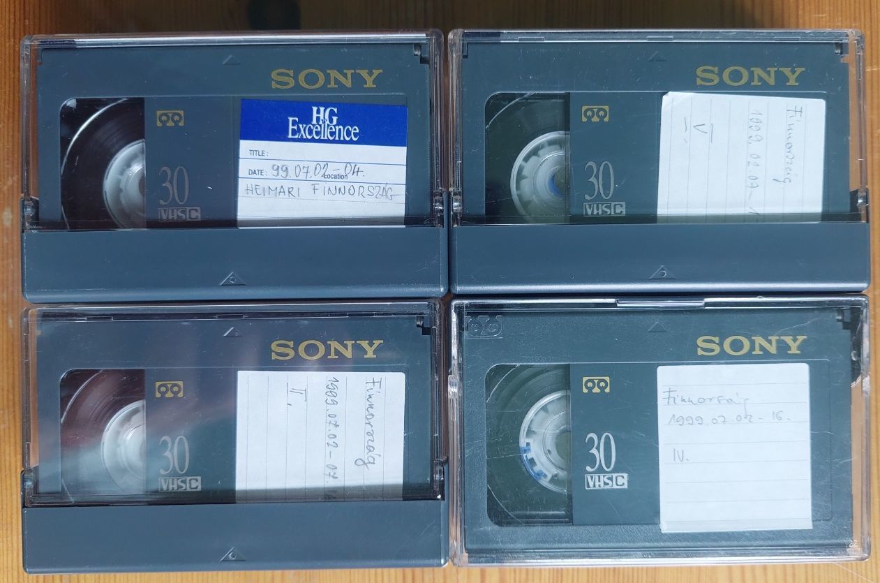 4-DB SONY VHSC 30 VHS C VIDEO TAPE VIDEOKAMERA KAZETTA SONY VIDEÓ ...