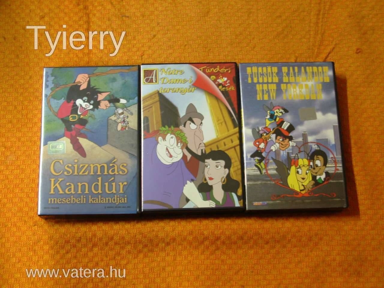 RAJZ film VHS-Csizmás Kandúr, Notredami Toronyőr (meghosszabbítva ...