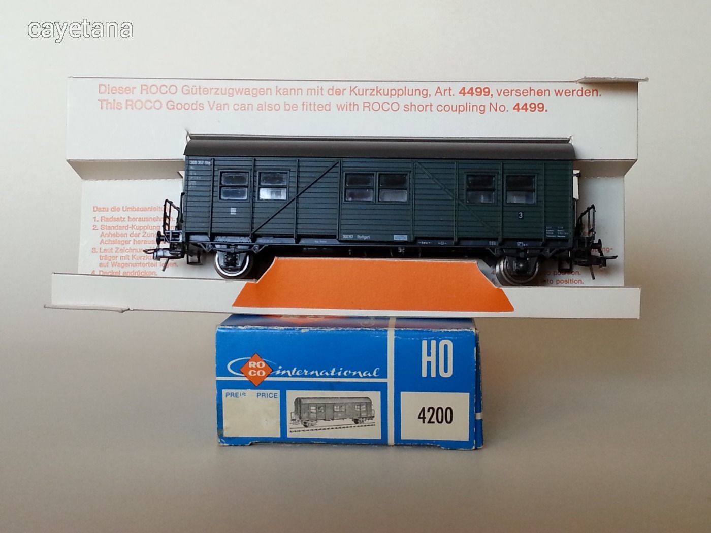 H0 -- Roco 4200 német (DB) 3.o. szükségszemélykocsi (meghosszabbítva ...