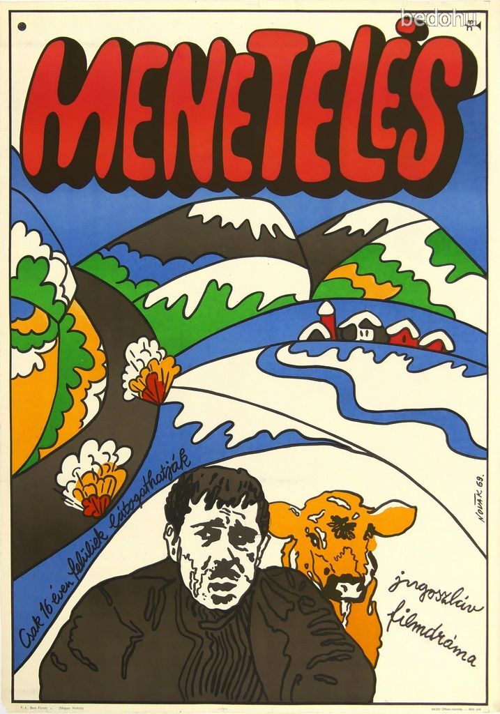 régi filmplakát MENETELÉS / POHOD / THE TREK Novák Henrik 1969 ...