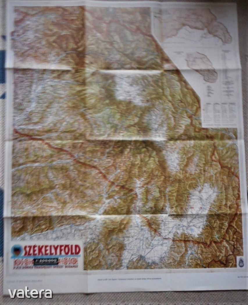Székelyföld térképe 67 x 83 cm Erdély (Magyar Királyi Honvéd Térképészet)