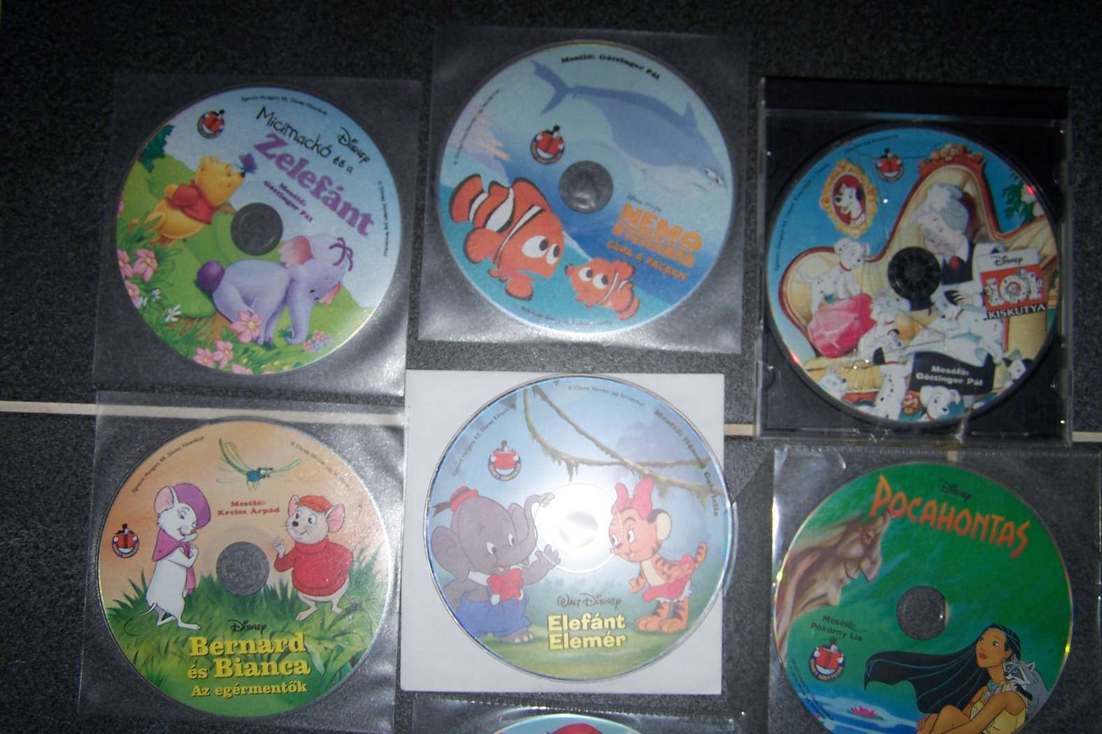 7 db mese CD mesélŐ Pokorny Lia, Göttinger Pál: ARIEL,POCAHONTAS, NÉMO ...