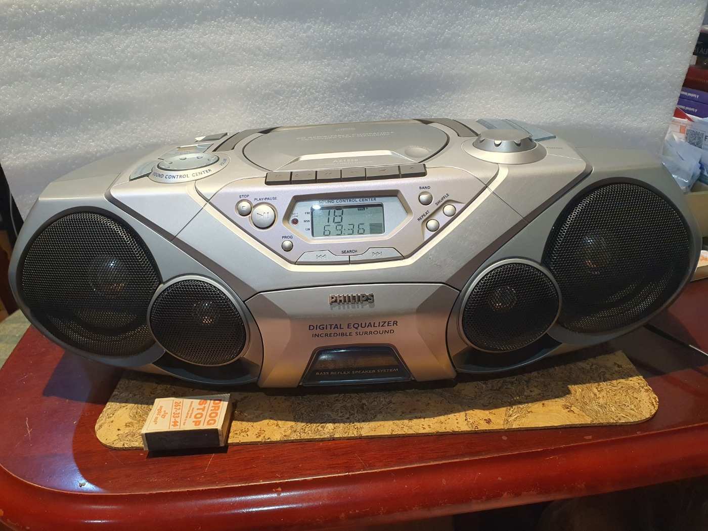 Retro Philips AZ 1550/00 CD-s rádiósmagnó kazetta boombox sétálómagnó
