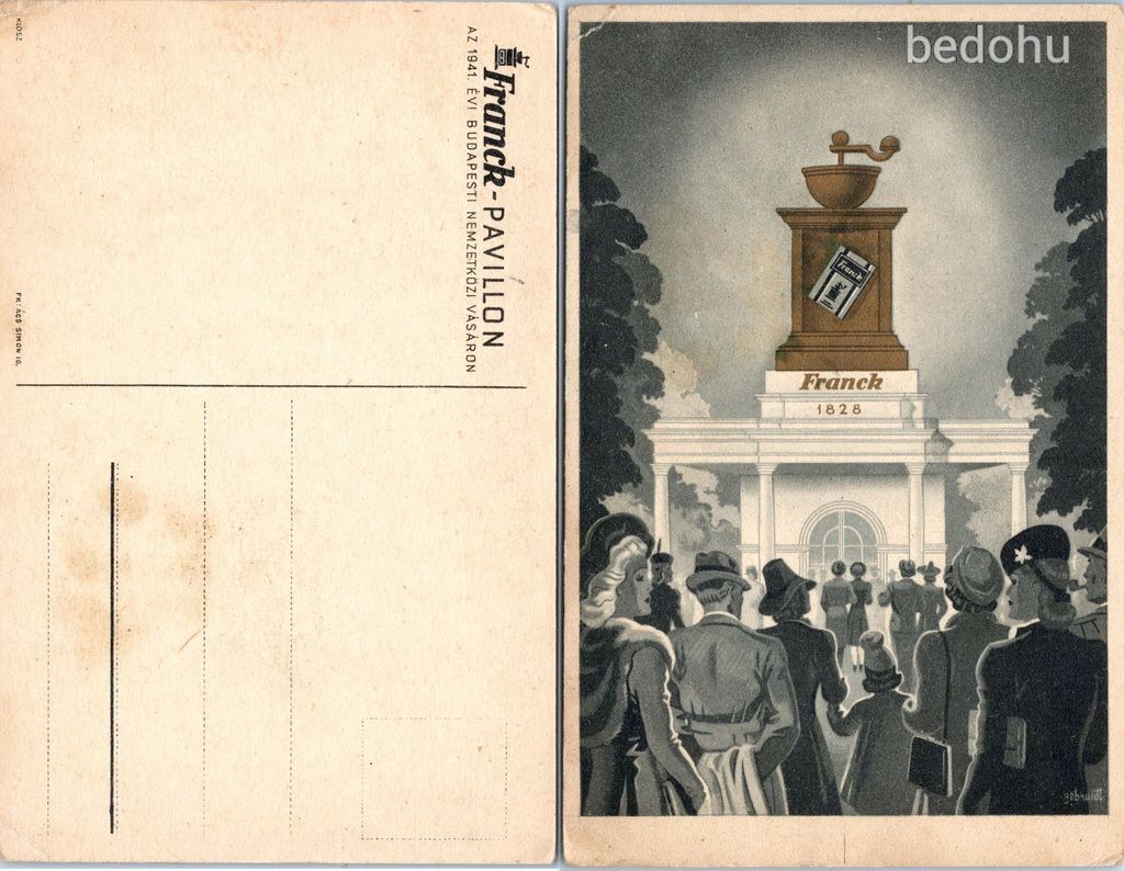 Gönczi Gebhardt Tibor (1902-1994) reklámgrafika, a Franck kávé ...