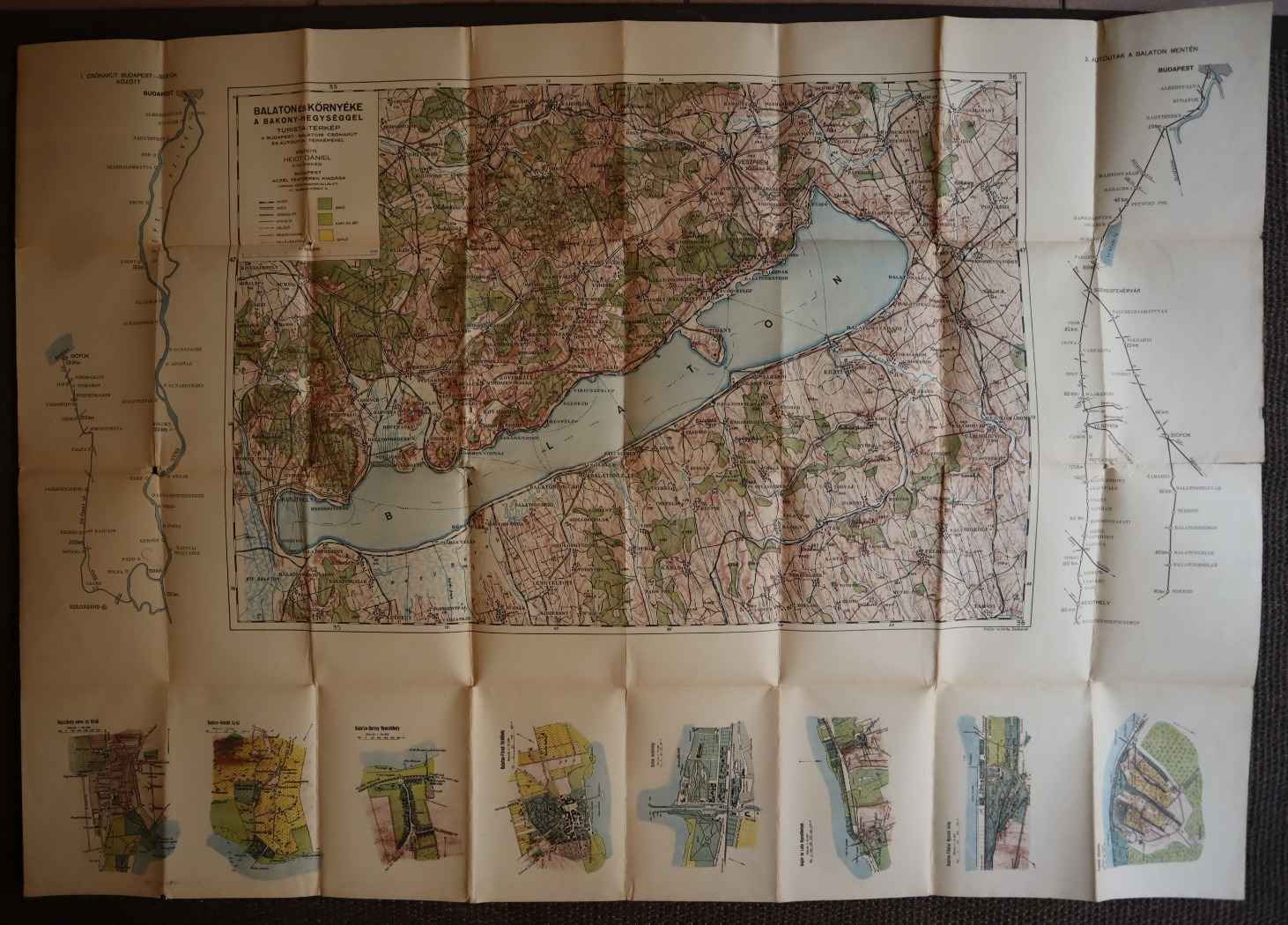 Balaton és környéke. A Bakony hegységgel. Balaton térkép a Budapest ...