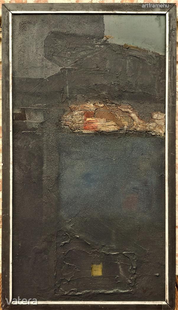 Varga Péter ( ?-?) A király madara 1980-ból c. festménye 114x64cm ...
