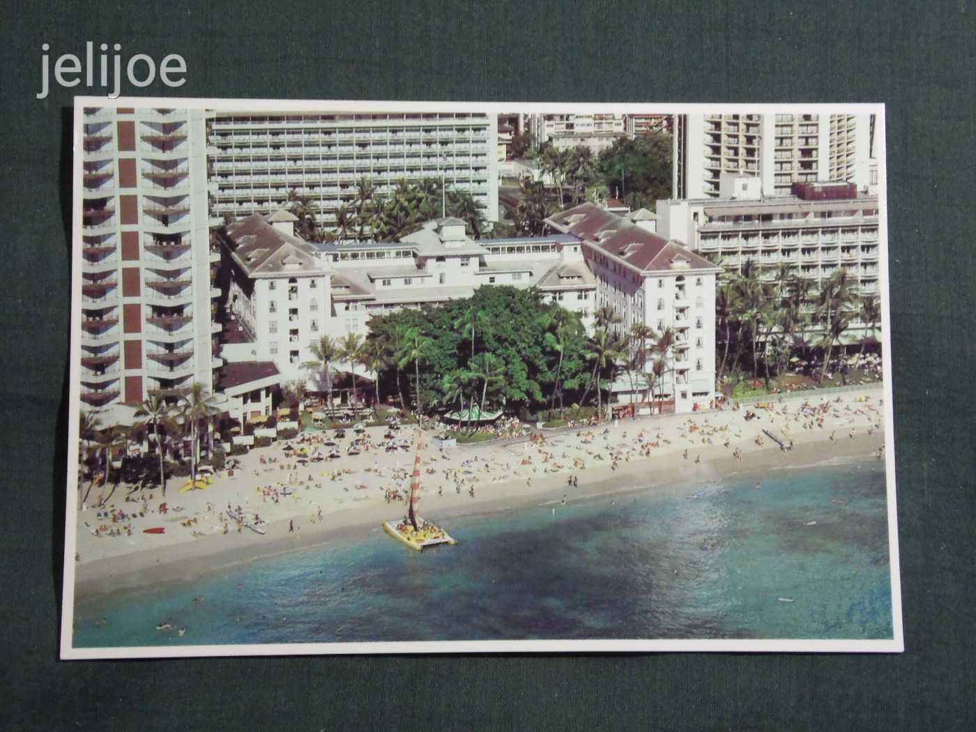 Képeslap,USA,Honolulu Hawaii,Waikiki Beach,strand,Moana Surfrider Hotel ...