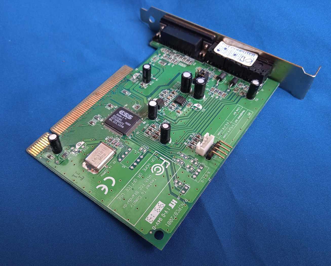 Retró PC kártya ESS hangkártya és MIDI/Joystick port PCI csatolóba ESS ...