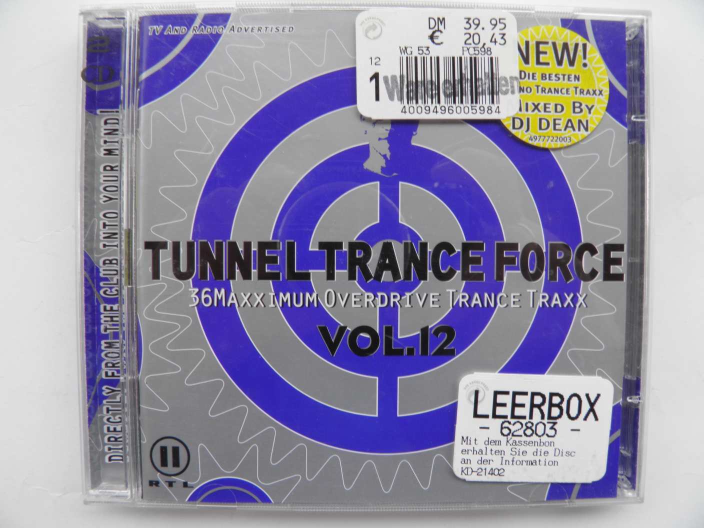 TUNNEL TRANCE FORCE Vol.12 - Dupla Válogatásalbum CD ! RARE