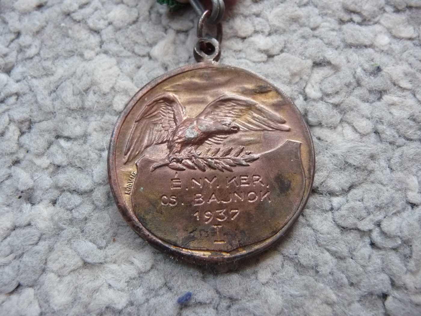 régi sport érem Horthy kor sport medál turulos birkózás 1937 csapat ...