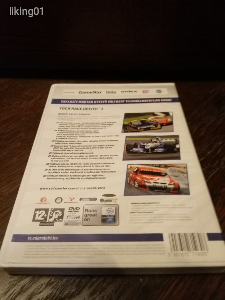TOCA Race Driver 3 PC DVD Magyar dokumentáció és felirat ...