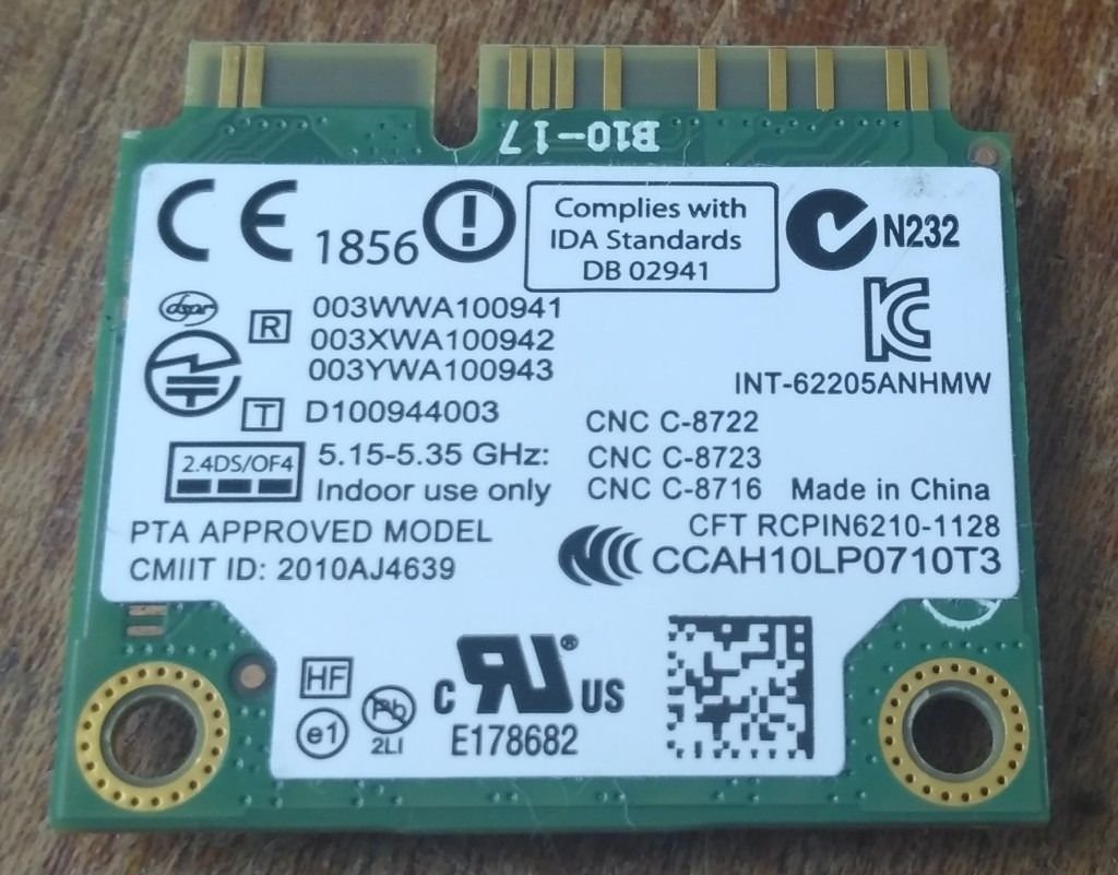 Intel Centrino Advanced-N 6205 mini Dual Band Wireless LAN Card ...