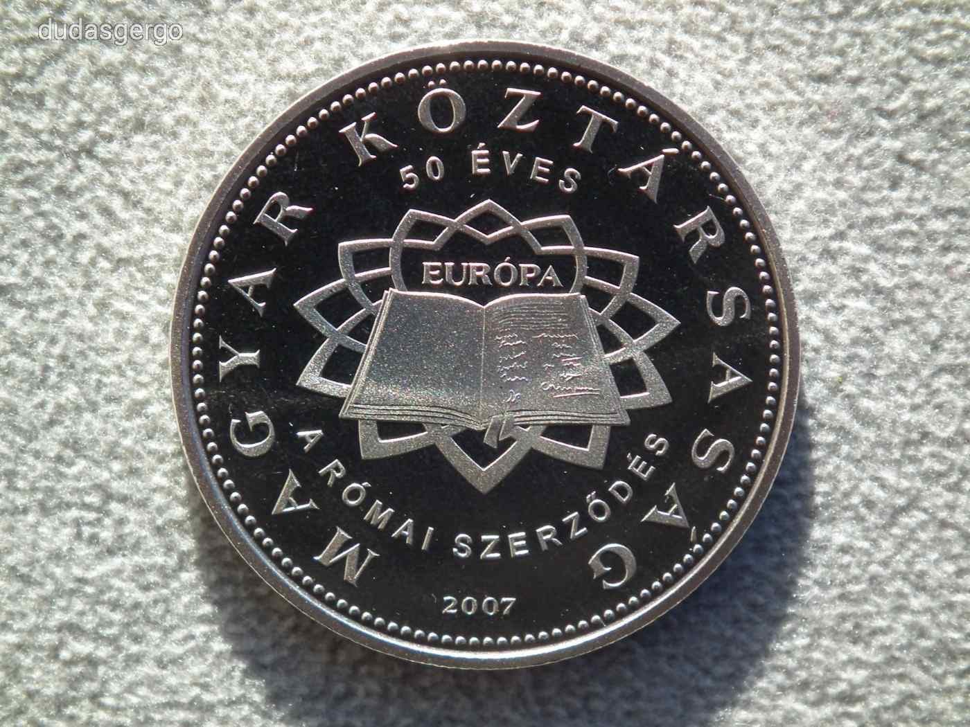 2007 PROOF (tükörveret) 50 Forint, Római szerződés, csupán 5000 példány!!