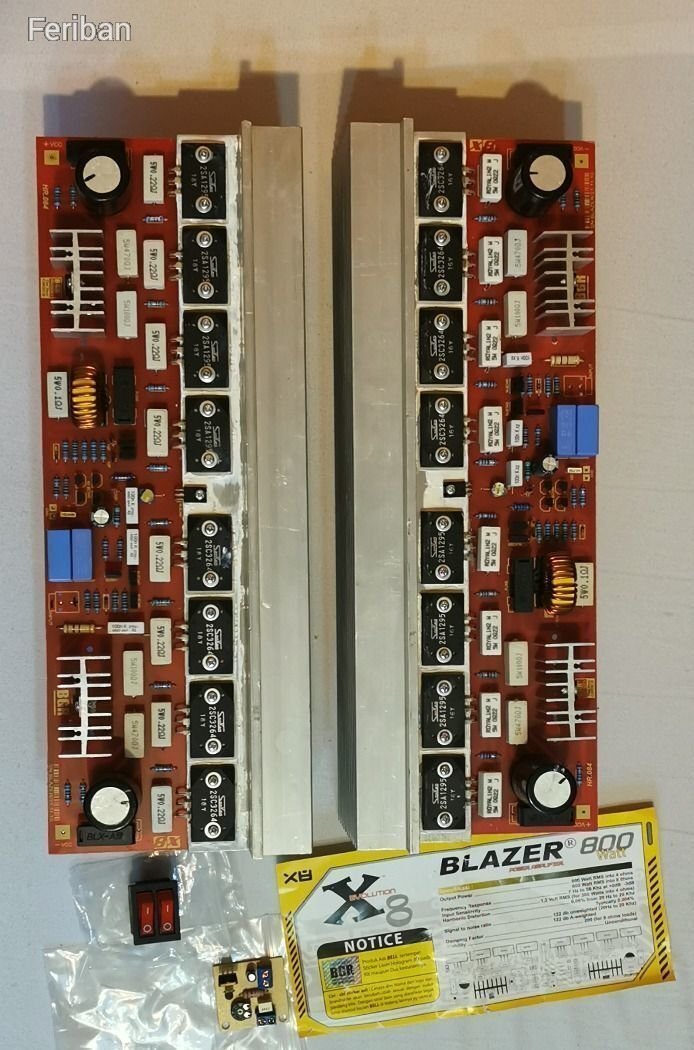 Blazer X8 2SA1494 & 2SC3858 eredeti Sanken transistor párossal, 800W-os ...