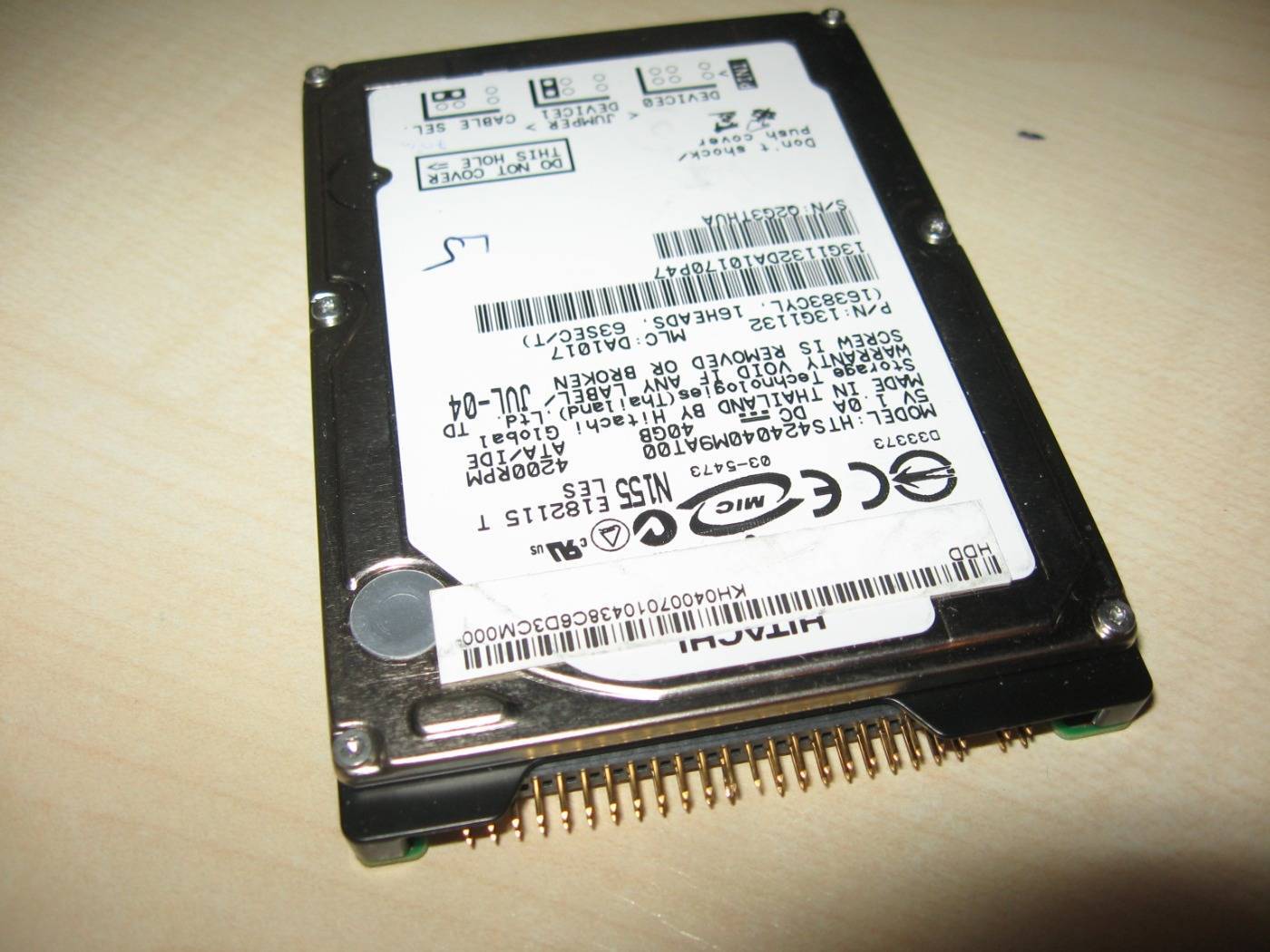 Jó Laptop IDE tűs HDD 40GB 2.5 Notebook Merevlemez Winchester PATA Csak ...