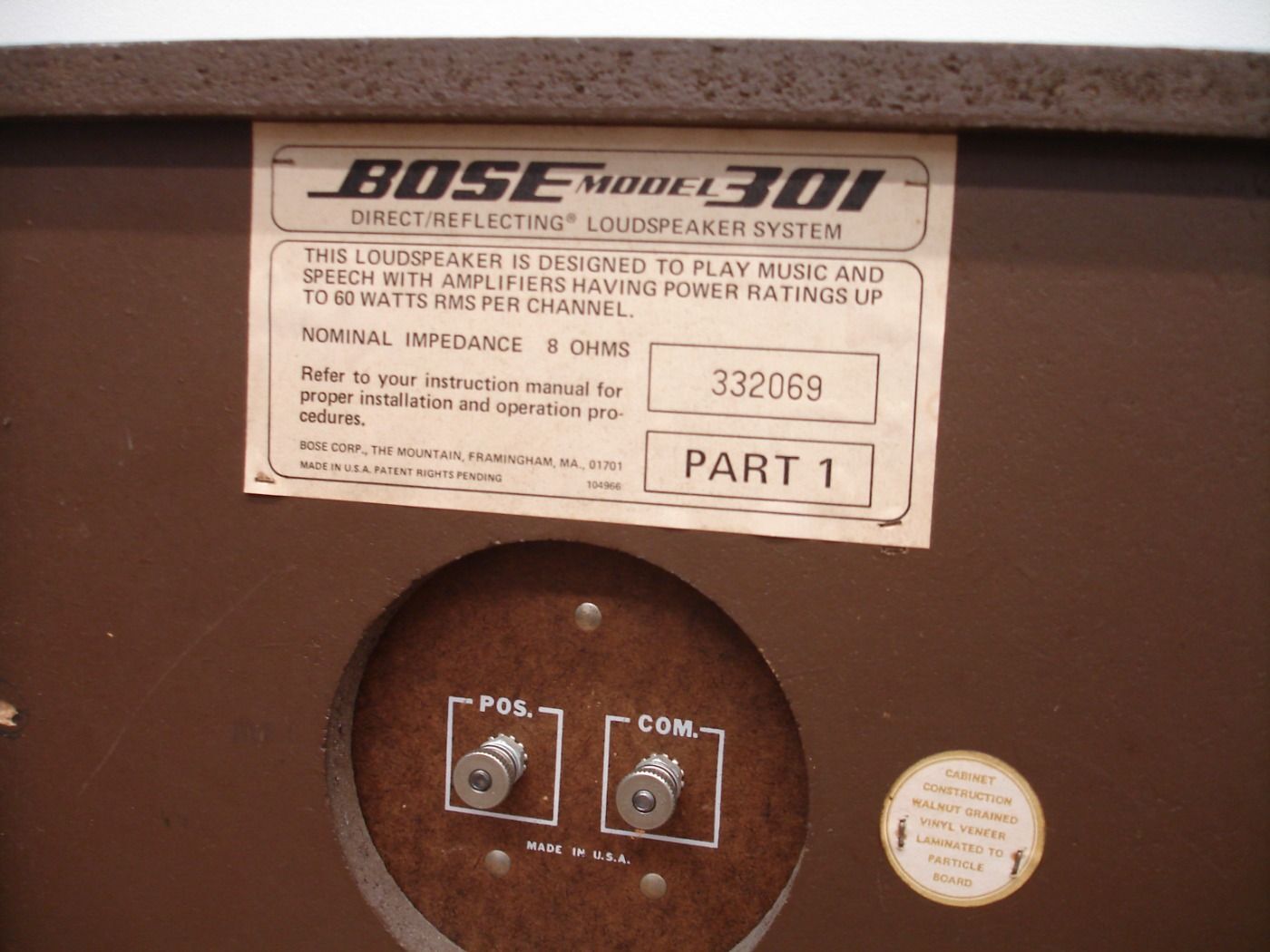 Bose model 301 Igazi Retró ikonikus hifi polc hangfal Monacor SP90 ...