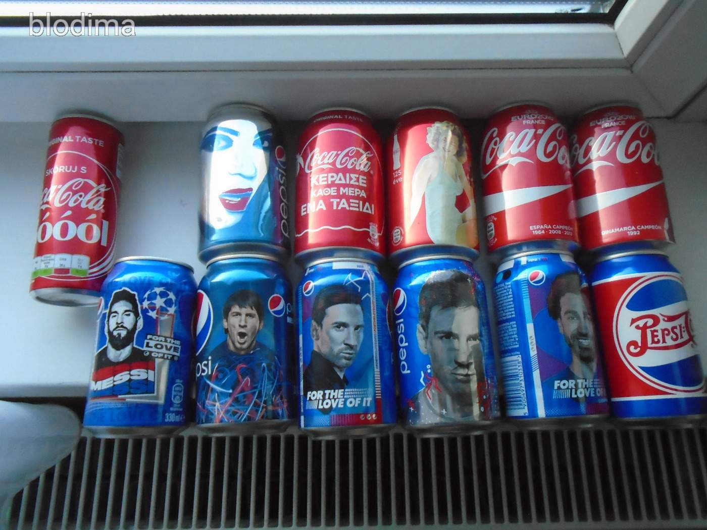 COCA-COLA,PEPSI COLA JUBILEUMI ÉS LIMITÁLT DOBOZOK MESSI SOROZAT! 12 DB!
