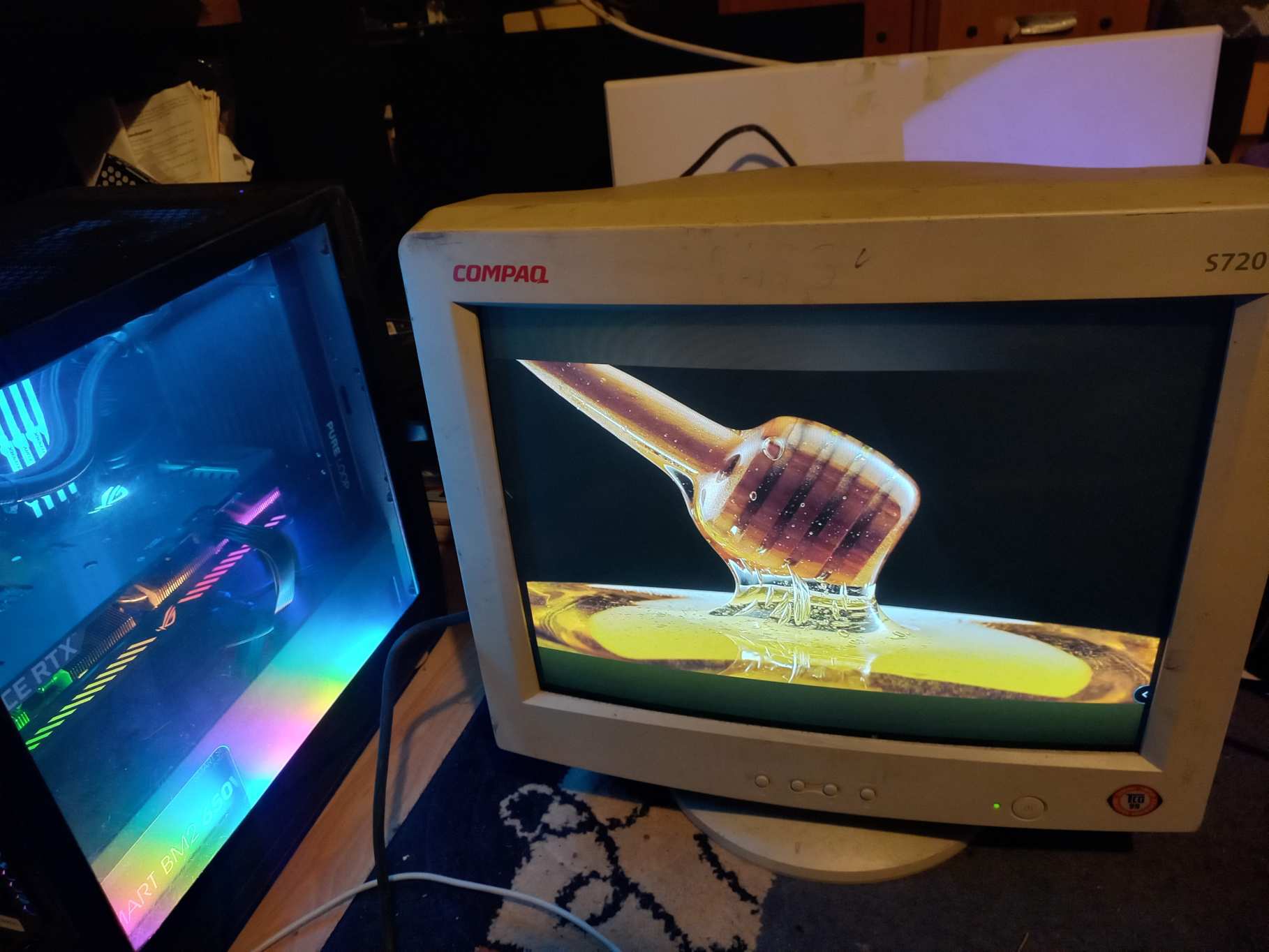 Compaq S720 CRT 17 Színes Monitor 1280X1024 85Hz Retro Gaming-re 1Ft-ról!