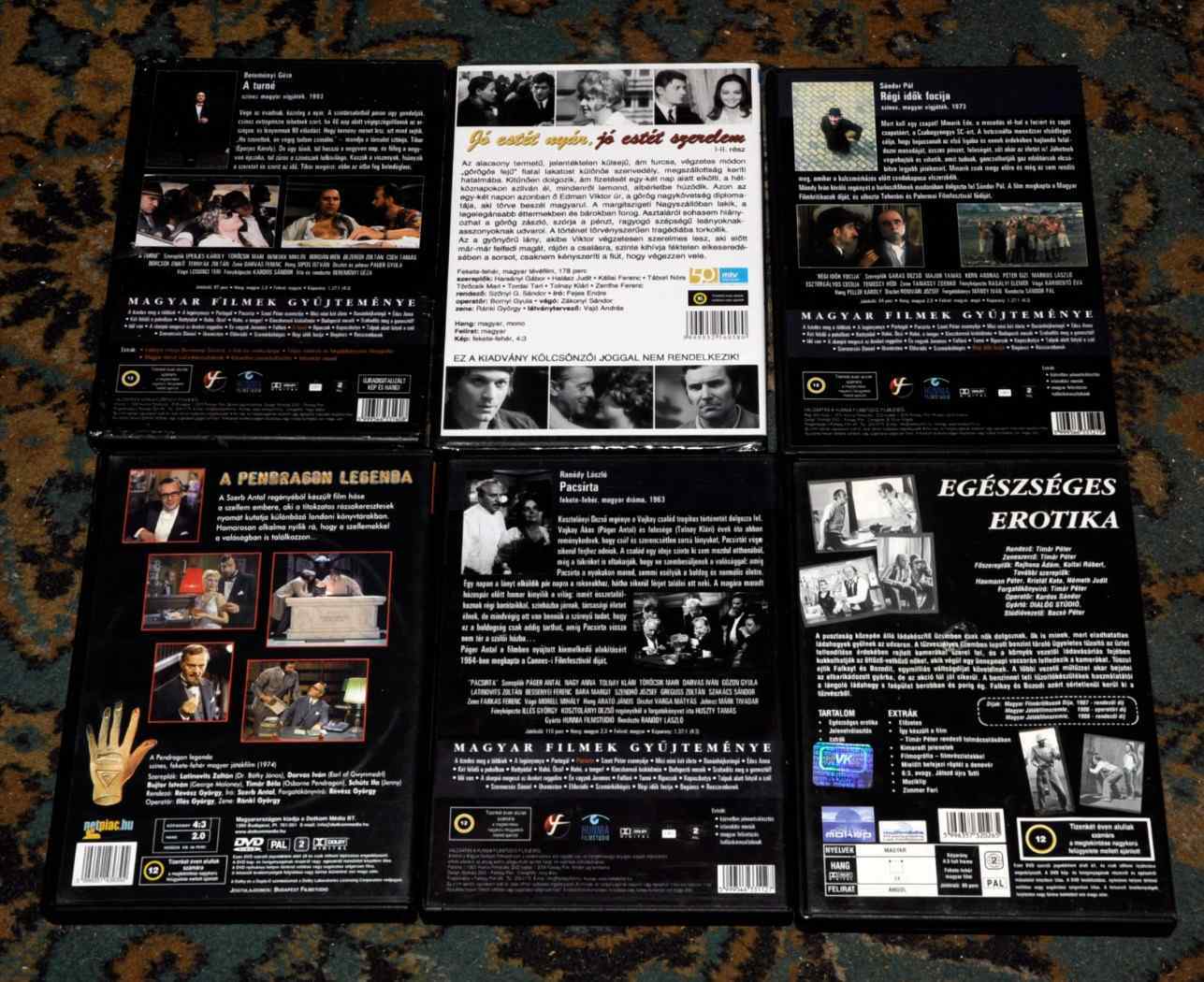 6 db régi magyar filmek DVD gyűjtemény egyben - A turné, Pacsirta ...