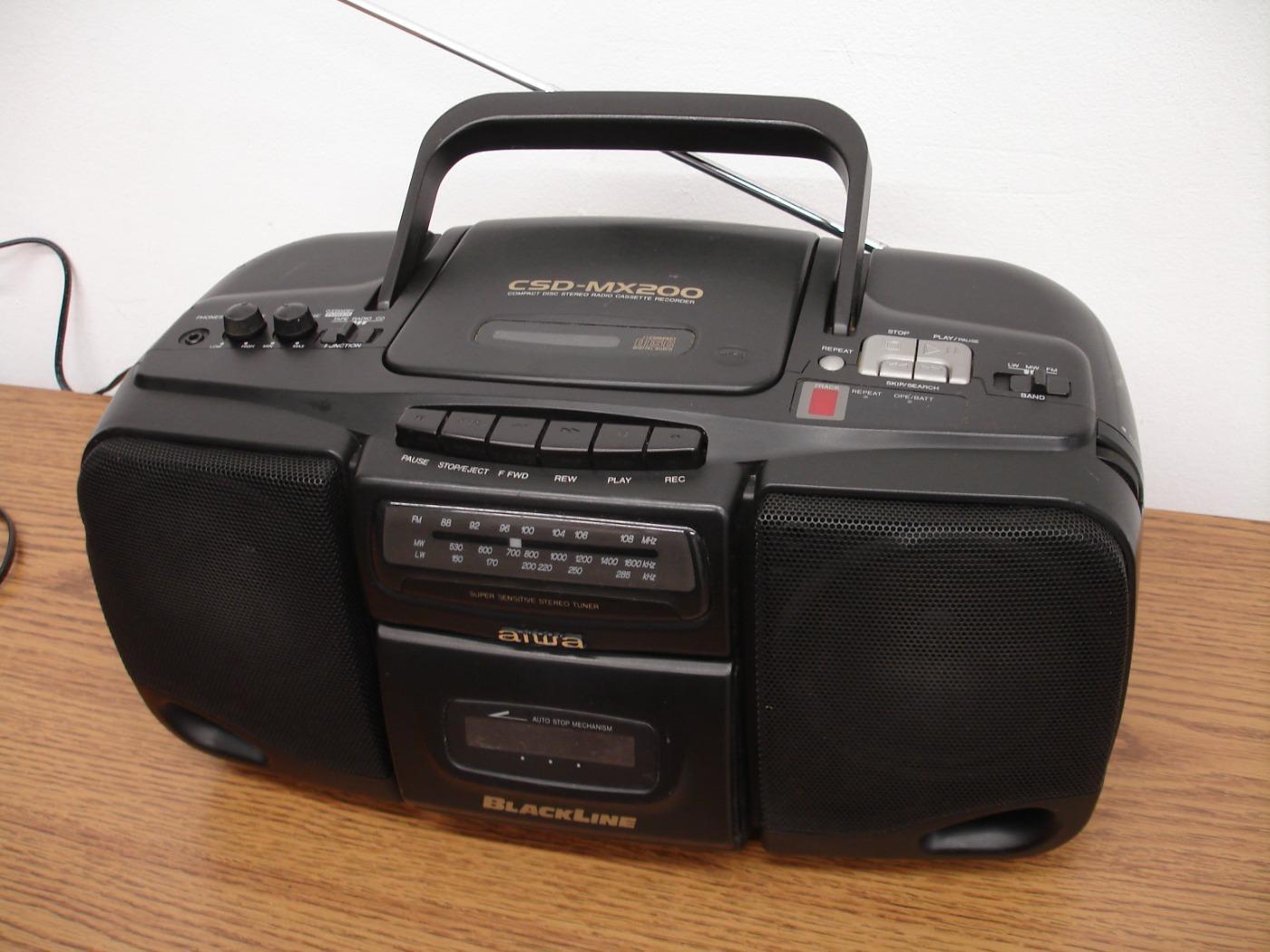 Aiwa CSD-MX200 retró kazettás hordozható asztali Sztereó Rádió magnó