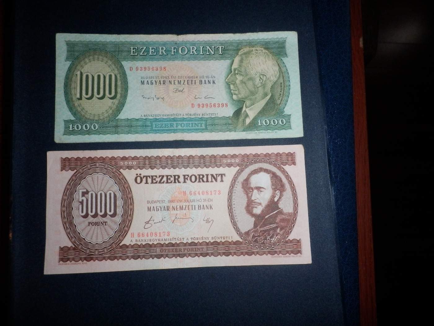 10 db MK 100,1000 és 5000 Forint papírpénz 1990-1993 közöttiek egyben ...