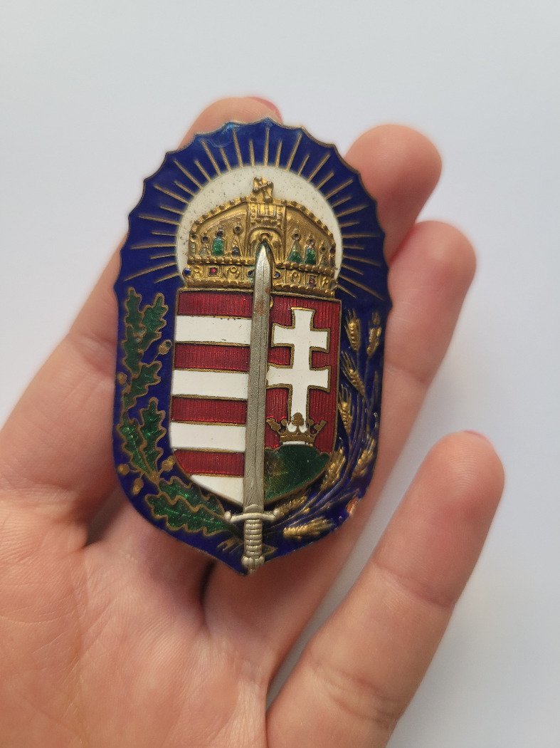 Horthy Vitézi jelvény Boczán Gy. beütővel NAGYON SZÉP ZOMÁNCOZÁS!!