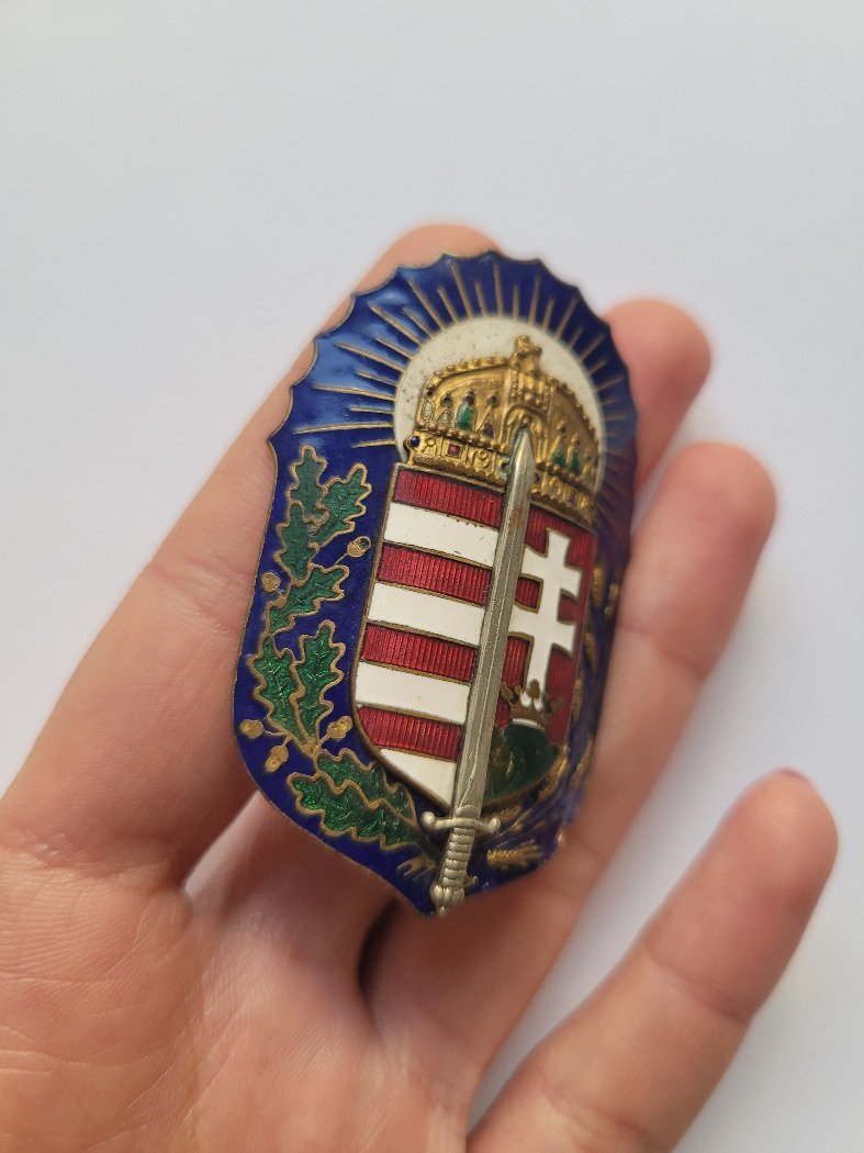 Horthy Vitézi jelvény Boczán Gy. beütővel NAGYON SZÉP ZOMÁNCOZÁS!!