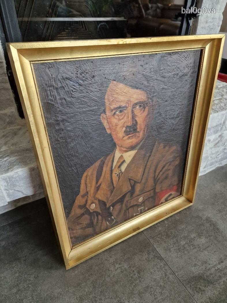 Adolf Hitler festmény - 80-as években Bécsben vásárolt - kora ismeretlen
