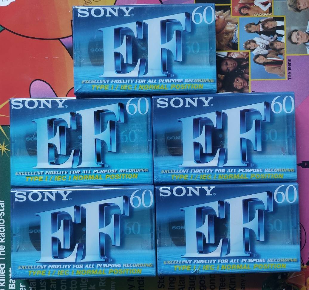 5-DB SONY EF 60 NORMAL KAZETTÁS MAGNÓ KAZETTA MAGNÓKAZETTA SONY GYÁRI ...
