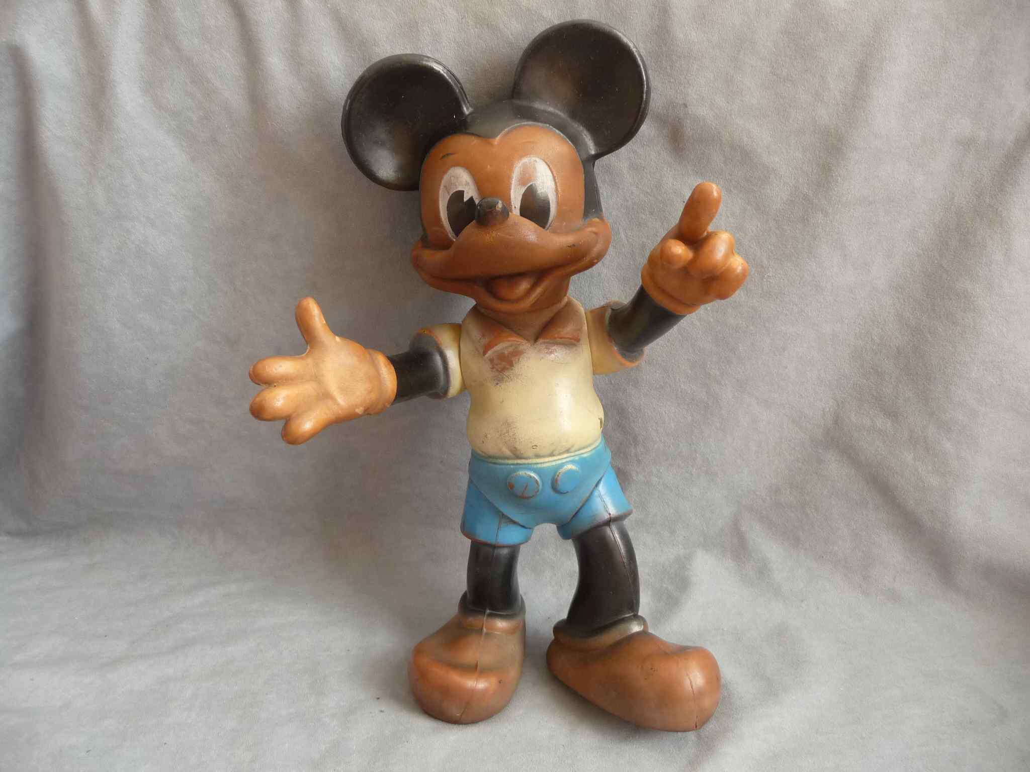 Régi Mickey Mouse figura retro Miki Egér gumi játék figura Walt Disney ...